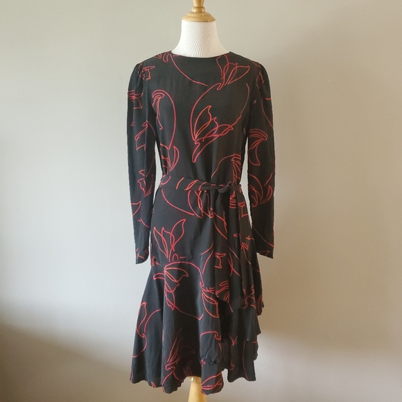 Victor Edelstein London | Dresses | Vintage Jewel Neck Long Sleeve ...